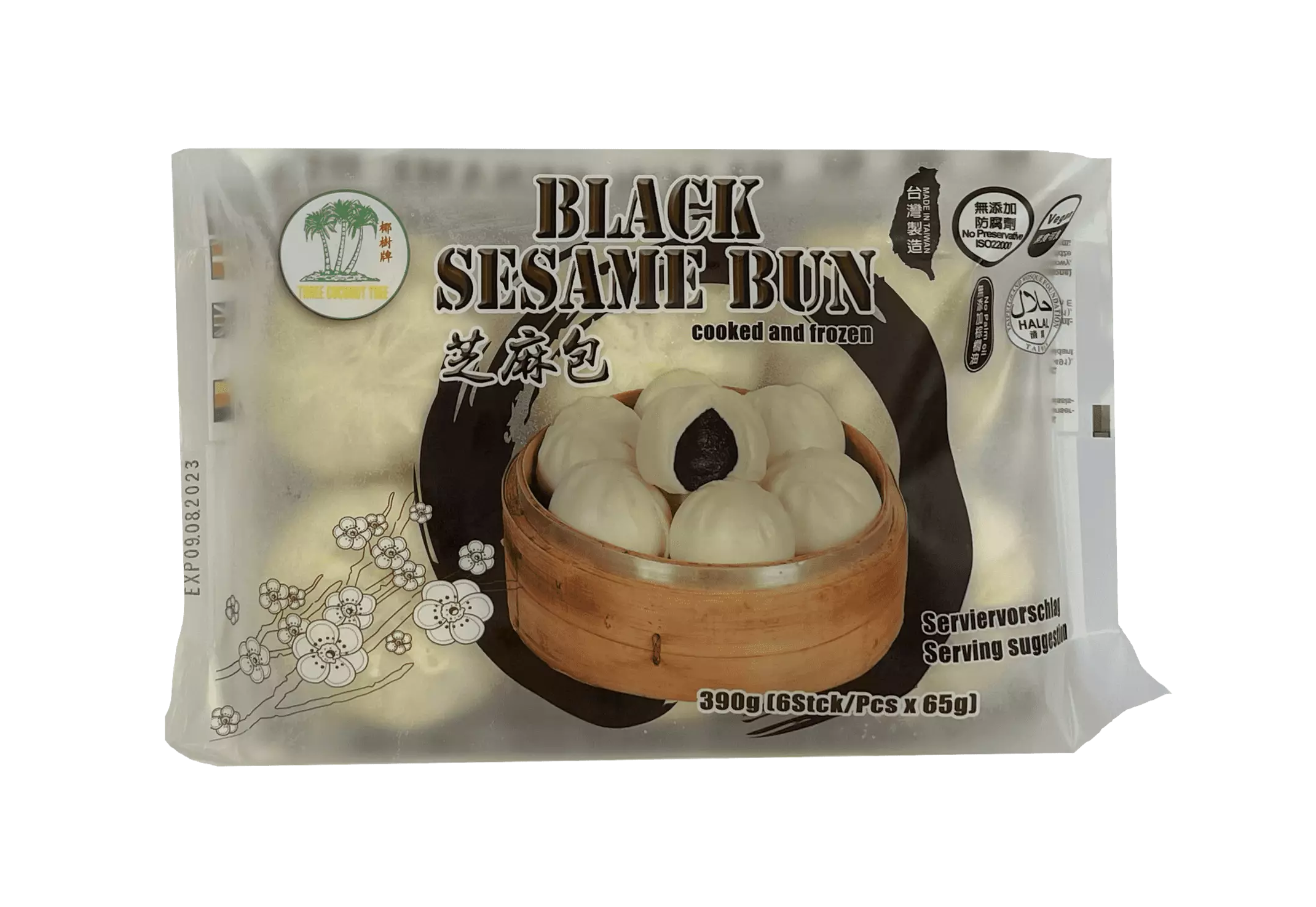 Steamed Bread Filling With Sesame Pasta Frozen 390g TCT Taiwan