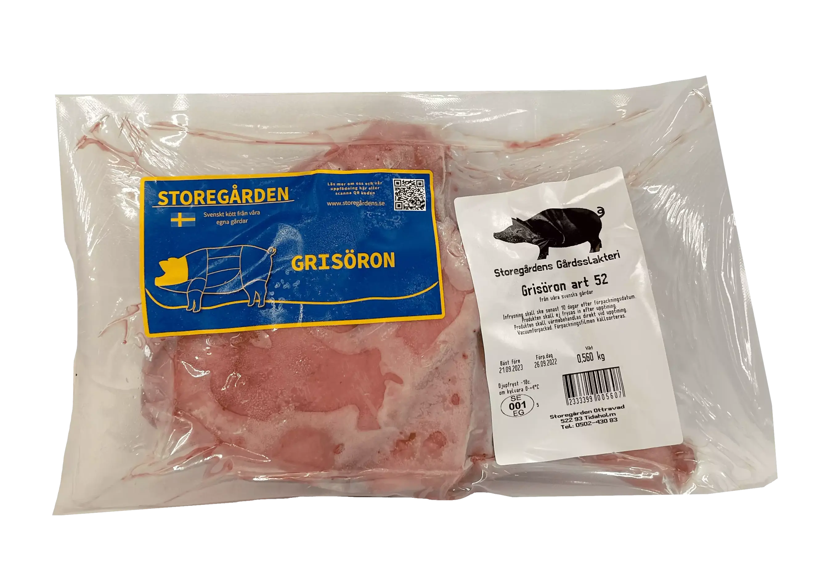 Fryst Grisöron 1kg Sweden