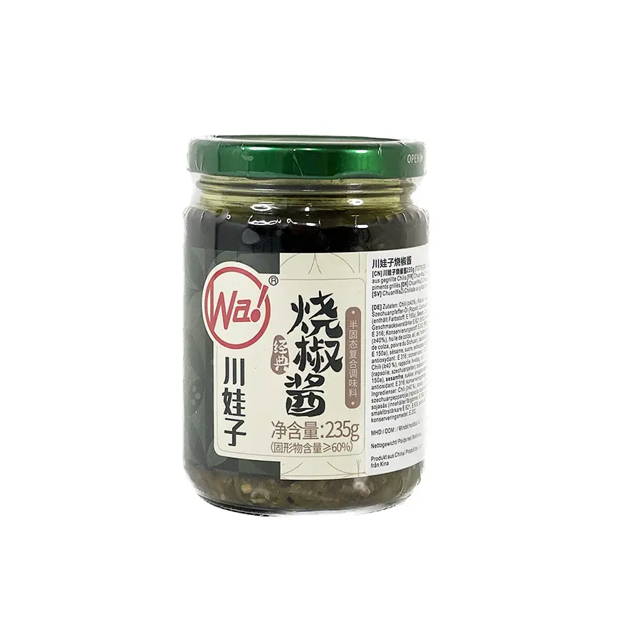 Chilli sauce 230g green chili Chuan Wa Zi in China
