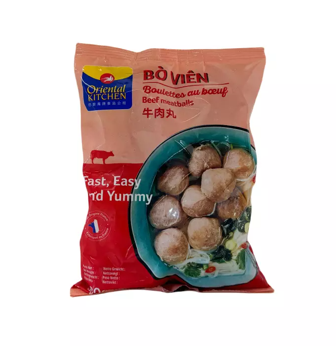 Beef Ballar Frozen 500g Oriental Kitchen Thailand