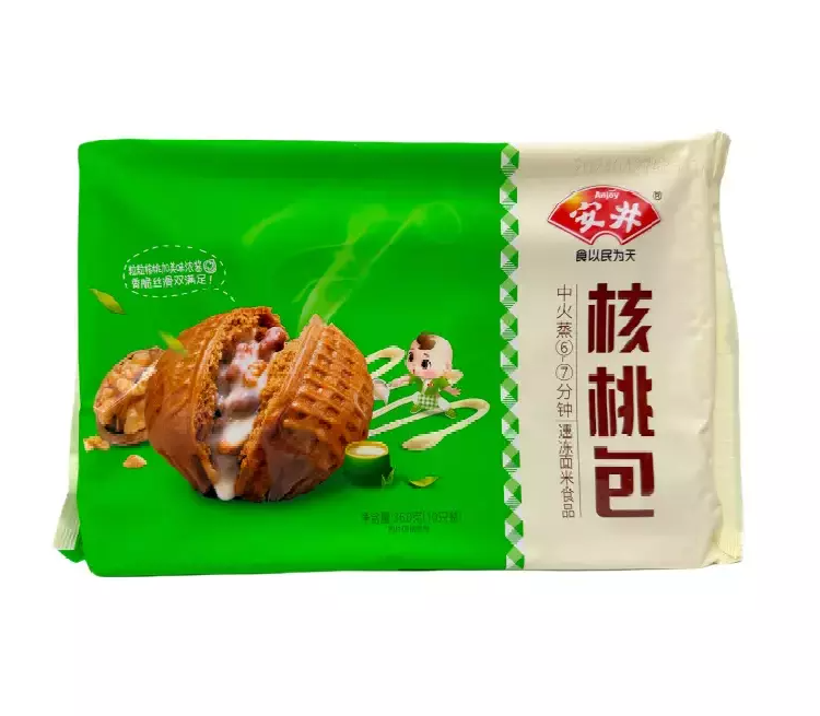 Steamed Bao With Walnut Filling Frozen 360g Anjoy China