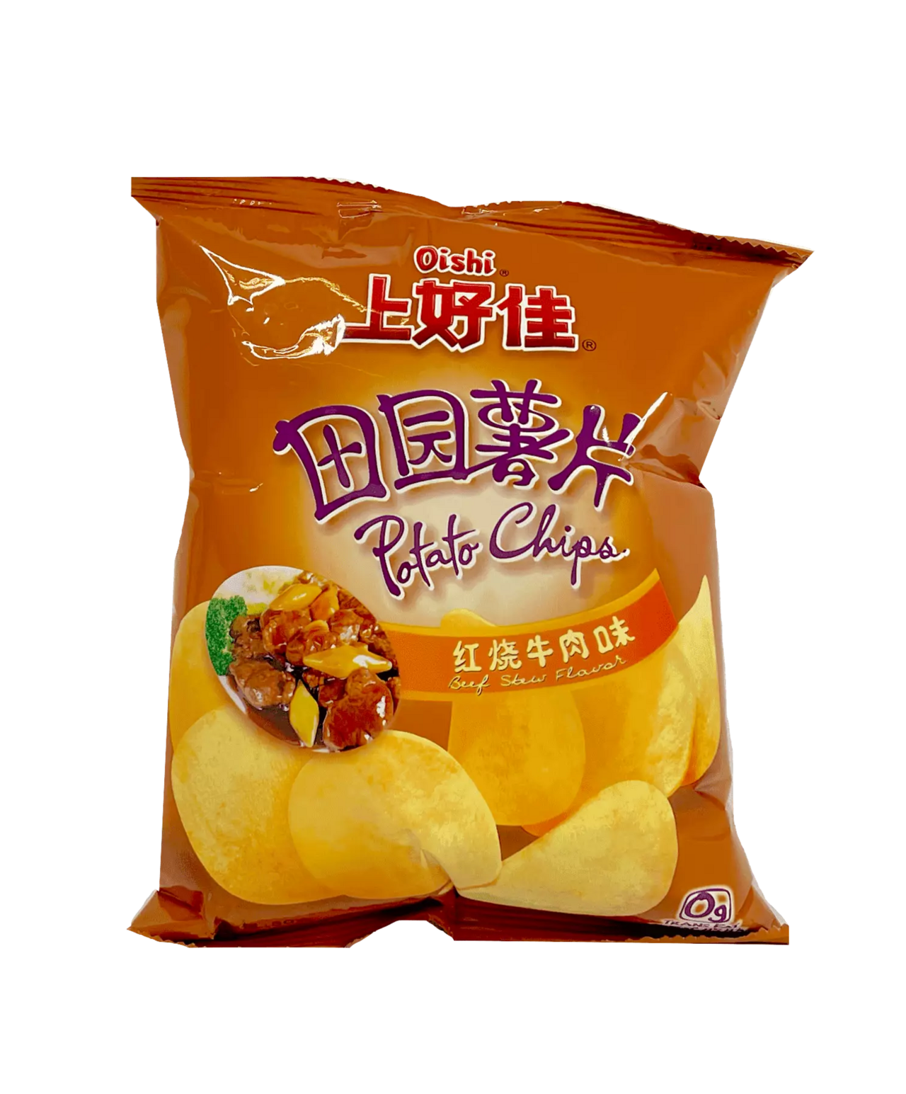 Potato Chips With Artificial Beef Stew Flavour 50g OISHI China