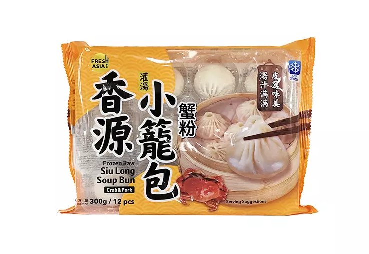 Siu Long Bun With Pork/Crab Flavor Frozen 300g Freshasia China