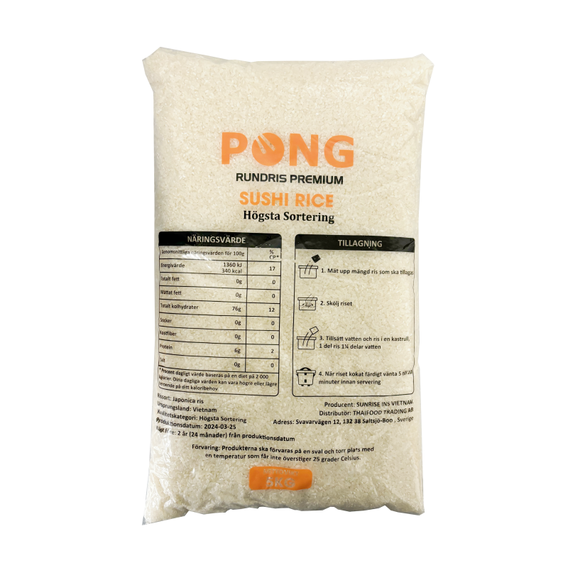 Japonica Sushi Rice 5kg Vietnam