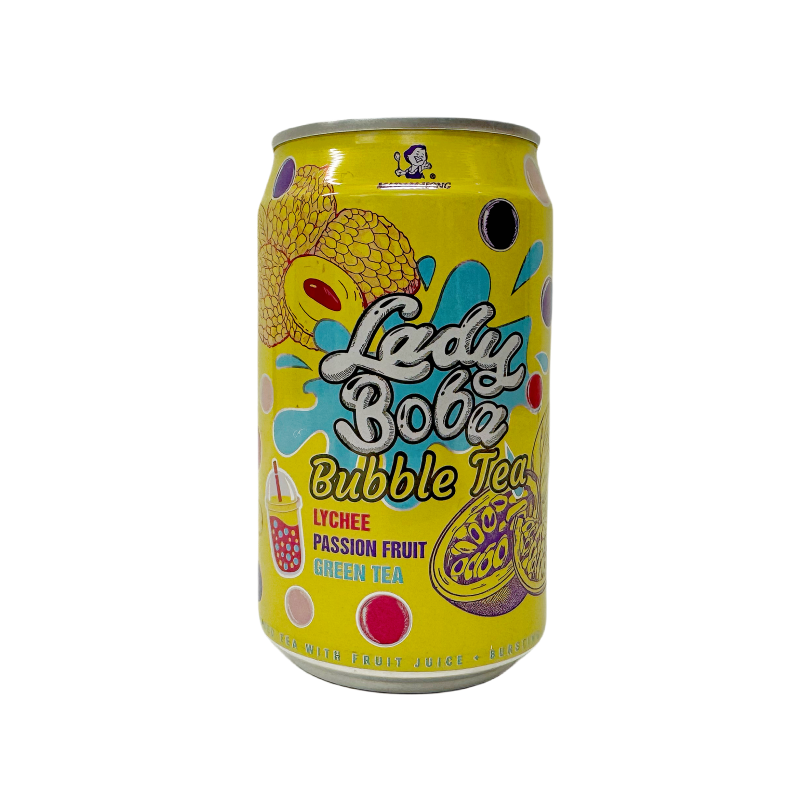 Bubble Tea Drink Passion Fruit/Lychee Flavor 320ml Madam Hong Taiwan